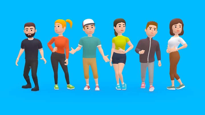 Hypercasual 3D models - Sketchfab