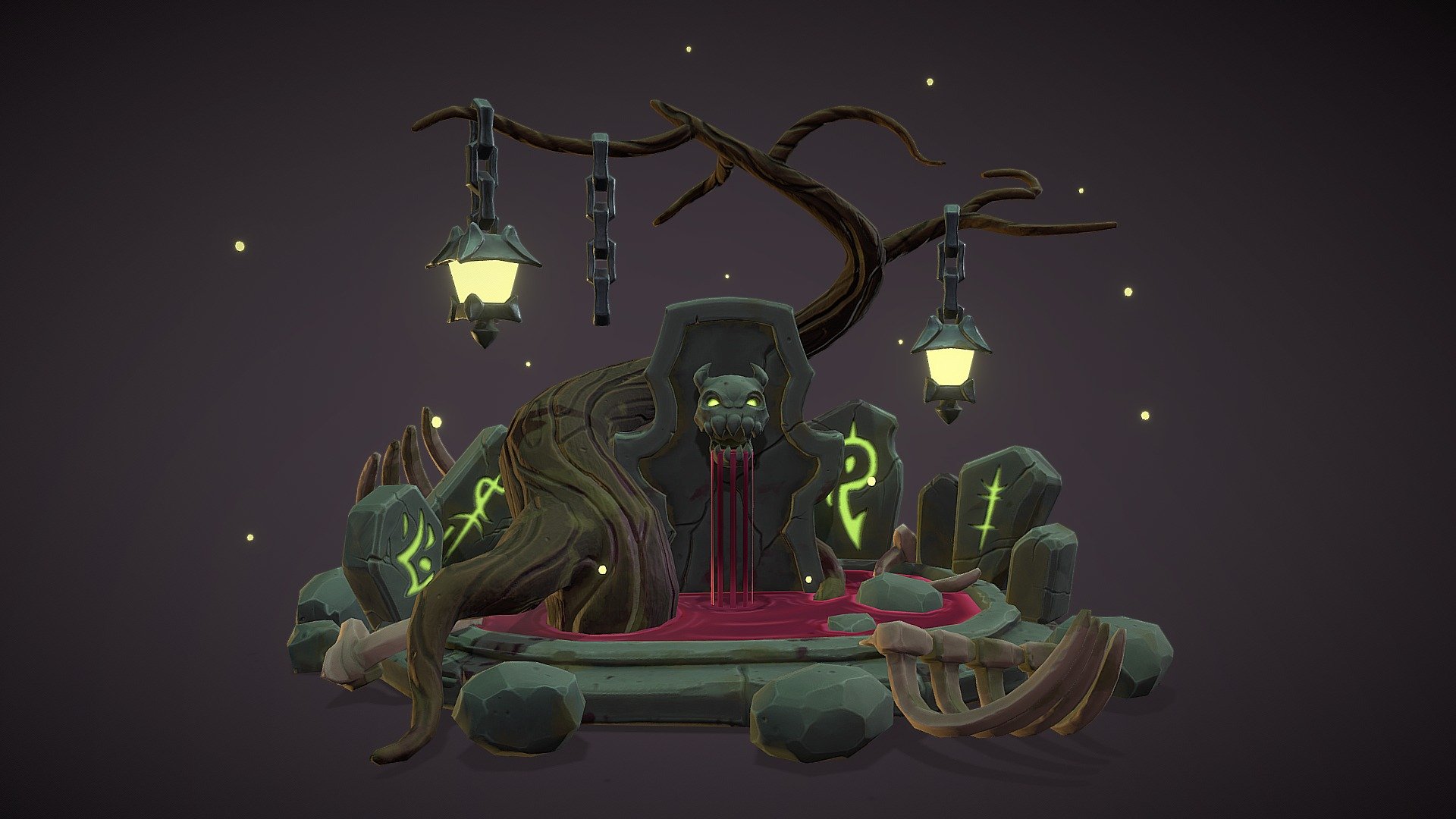 Demonic fountain - 3D model by LissaDixon [6f7dd95] - Sketchfab