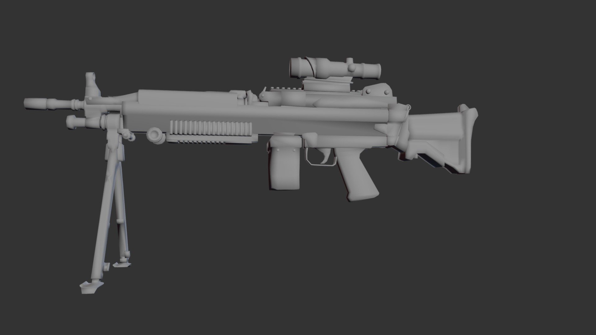 M249-fromtutorial - 3D model by Weakki [6f7ef29] - Sketchfab
