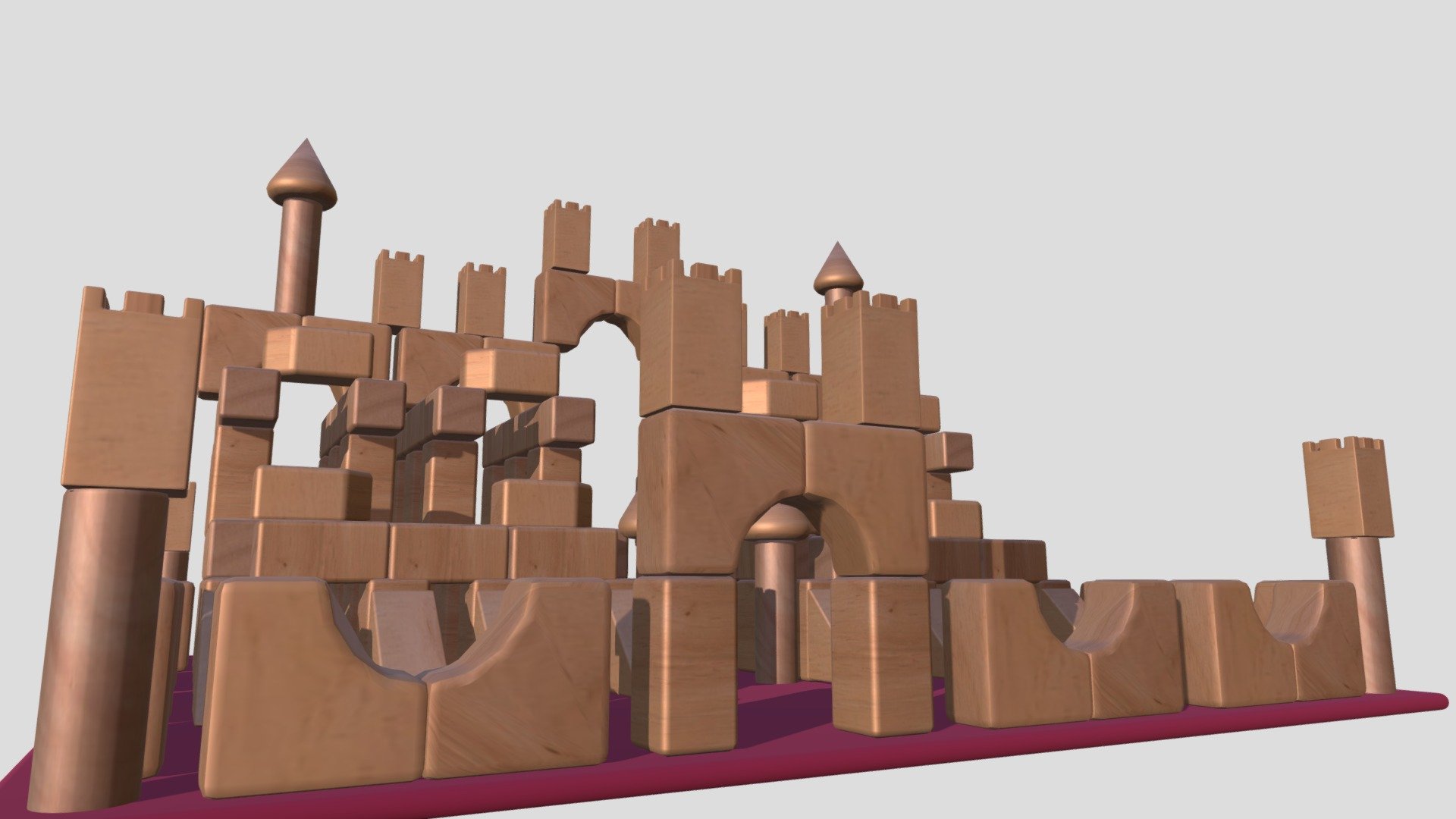 Advanced Blocks- Castle - Download Free 3D model by tbrelage [6f7fb3a ...