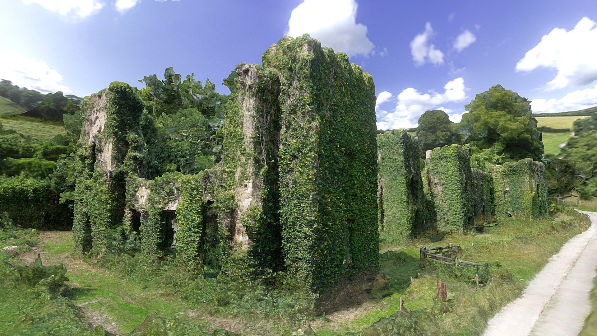 Fowlescombe Mansion Ruins - 3D model by artfletch [6f82d6b] - Sketchfab