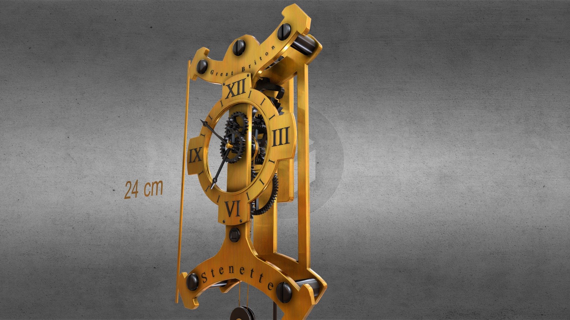 Stennete Pendulum Clock - 3D model by ixcelsius (@haaspanties) [6f82d9b] - Sketchfab