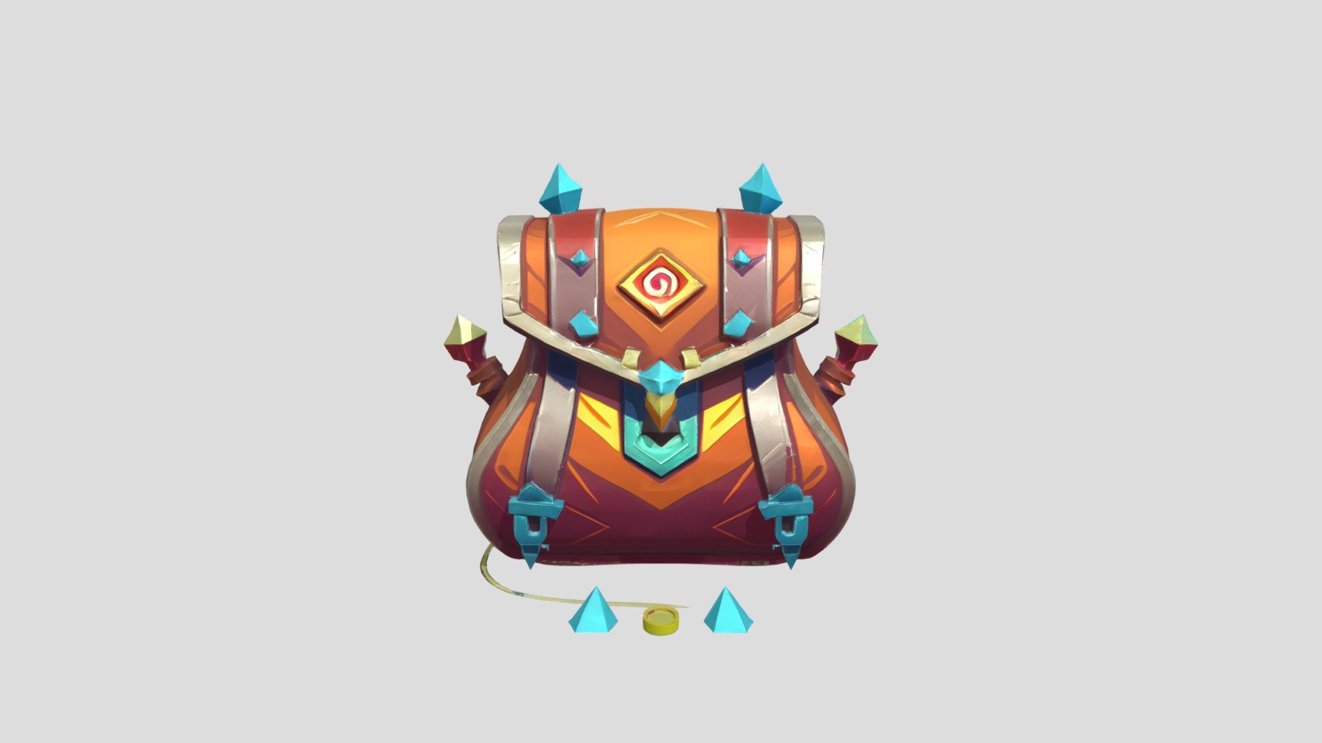 fantasy-styled magical backpack - Download Free 3D model by klrxyz ...