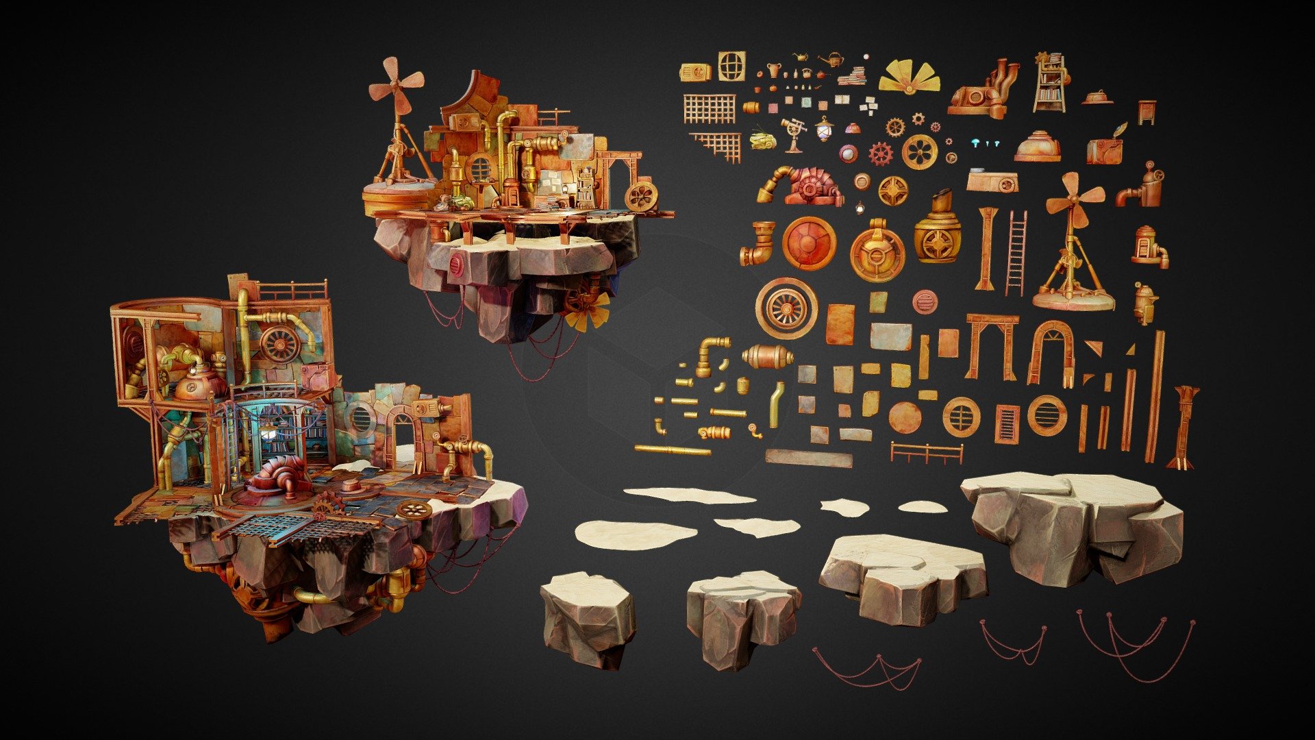 Martian Junkyard - environment pack - Buy Royalty Free 3D model by Conrad Justin (@ConradJustin ...