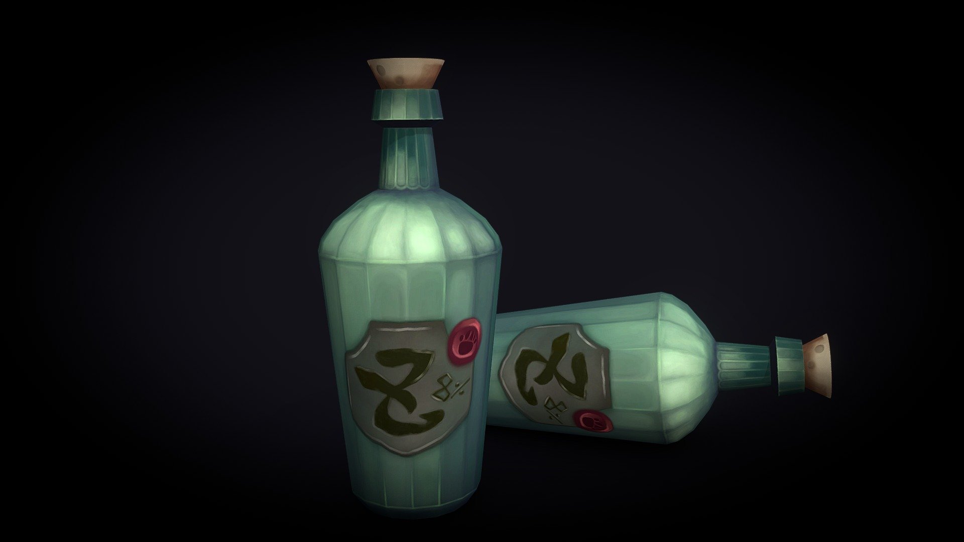 Bottle hand paint - 3D model by Natt.dsm (@natt-dsm) [6f8e035] - Sketchfab