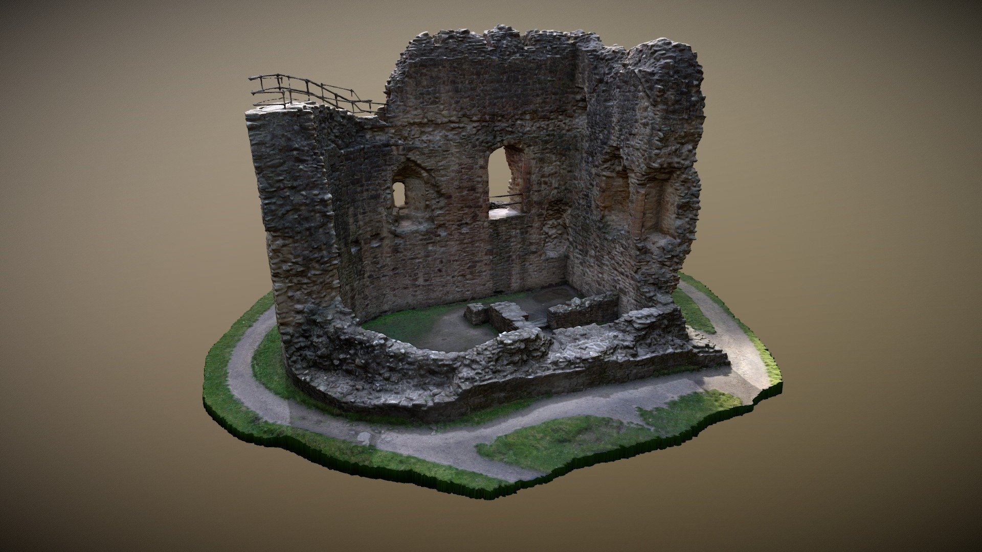 Castell Ewlo - Ewloe Castle - Buy Royalty Free 3D model by ...