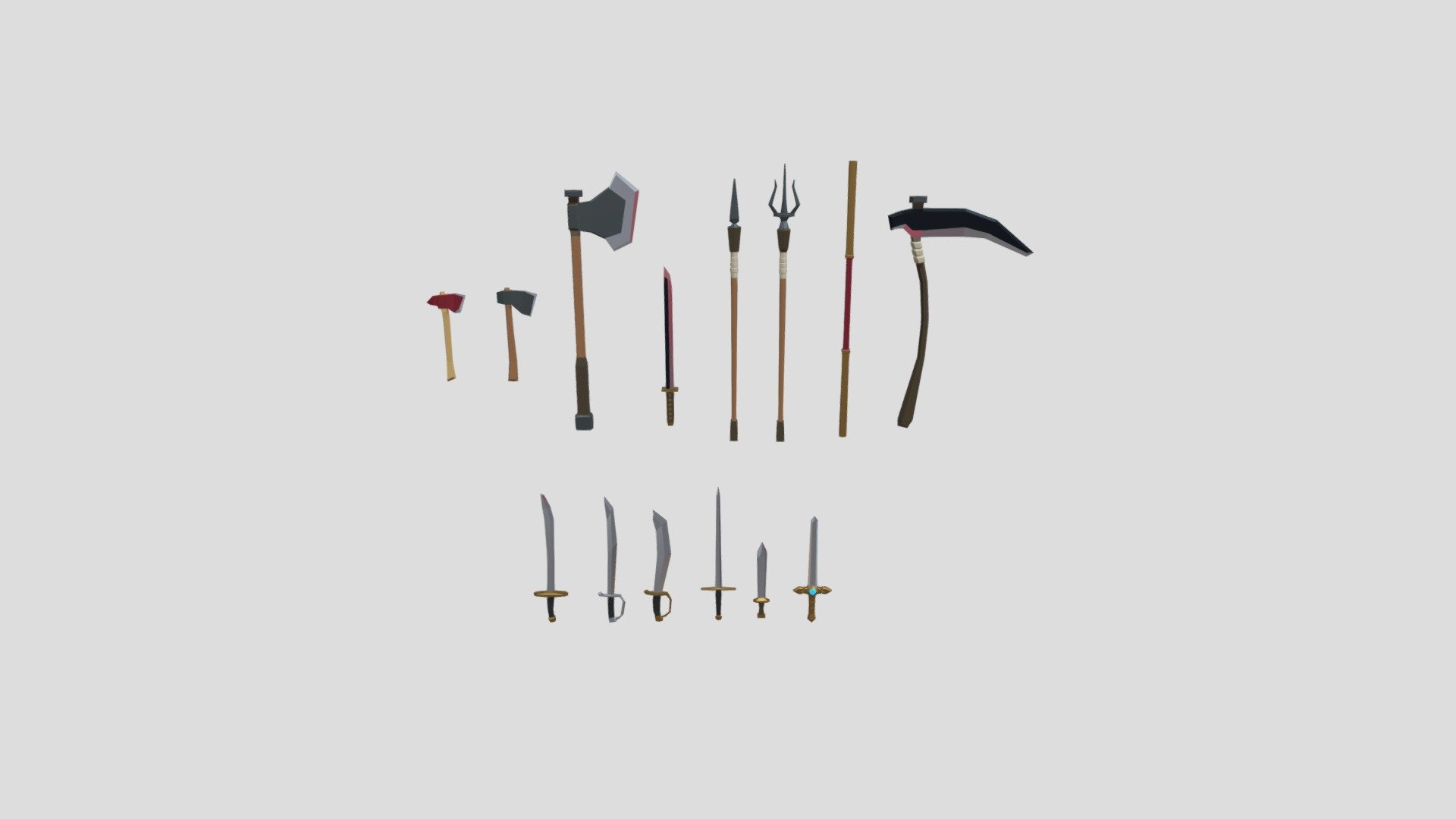 Weapons Pack 1 - 3D model by halfwayatthefinish [6f92804] - Sketchfab