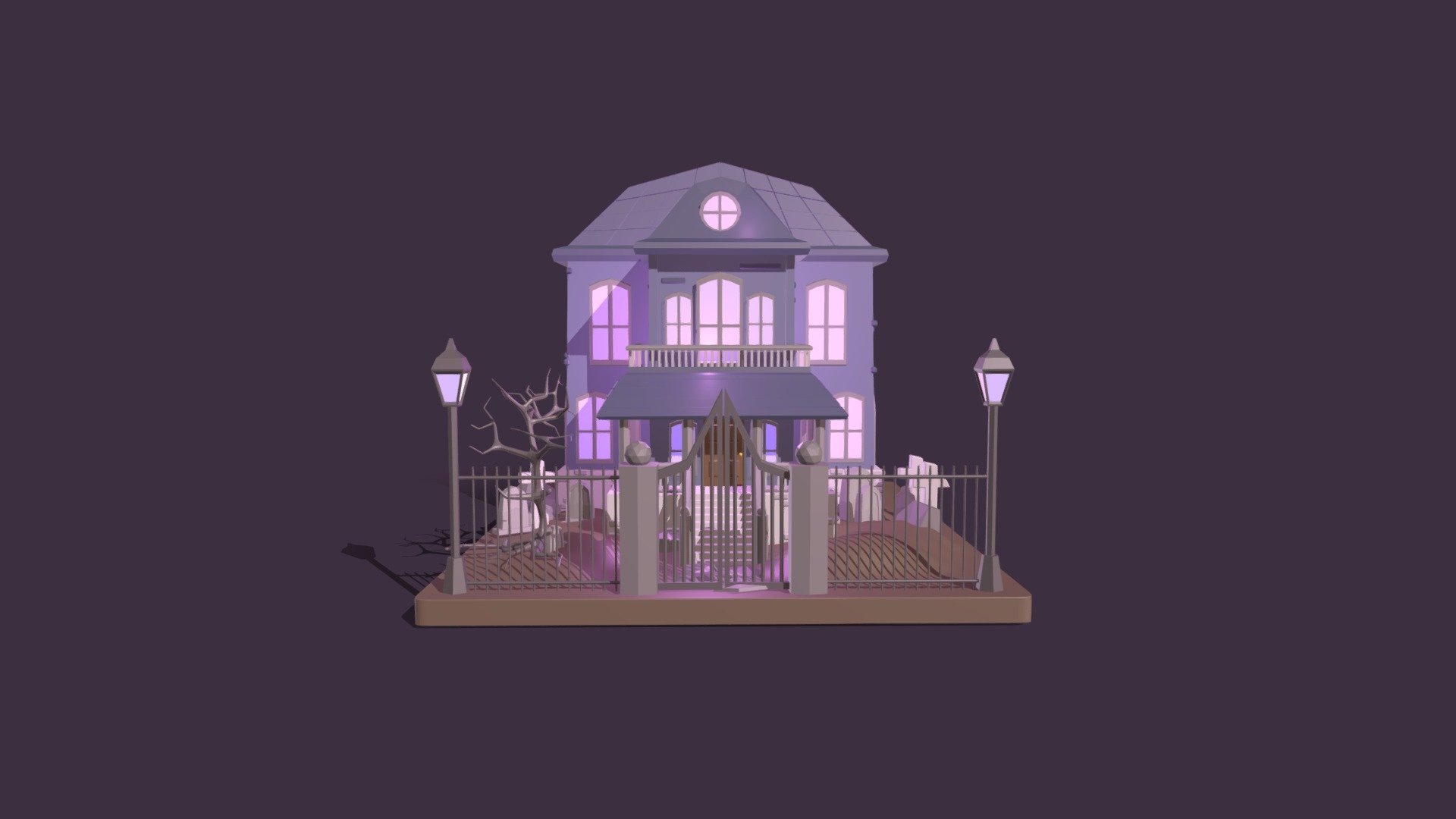 Haunted house - 3D model by kate (@gladosway) [6f92d07] - Sketchfab