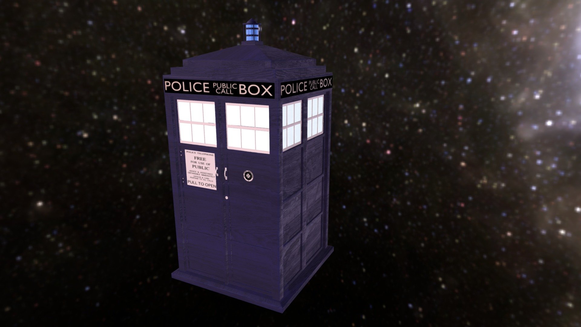 Tardis_beta(rough colouring) - 3D model by GeekDoesStuff [6f95f29 ...