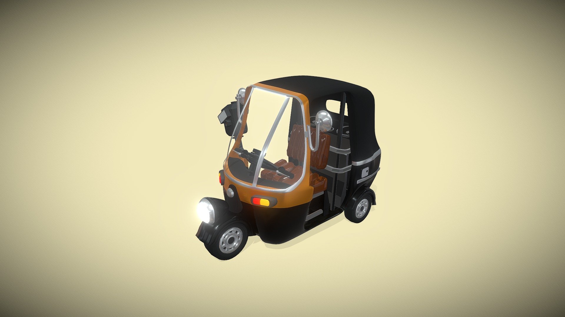 Auto Rickshaw/Rickshaw taxi toon Style - Buy Royalty Free 3D model by ...