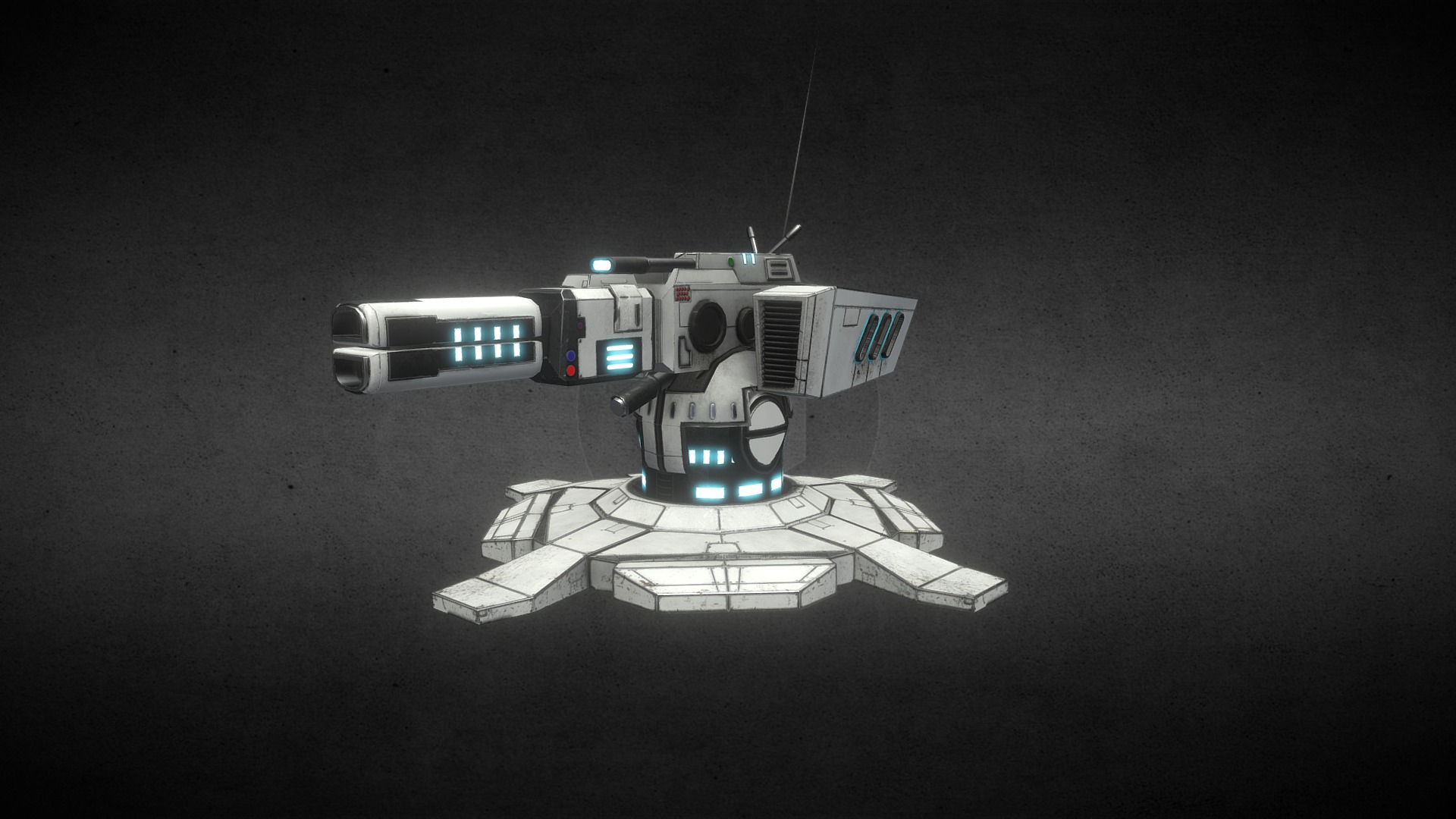 Turret V2 - 3D model by Gabriel Geerts (@ggeerts) [6f990c8] - Sketchfab
