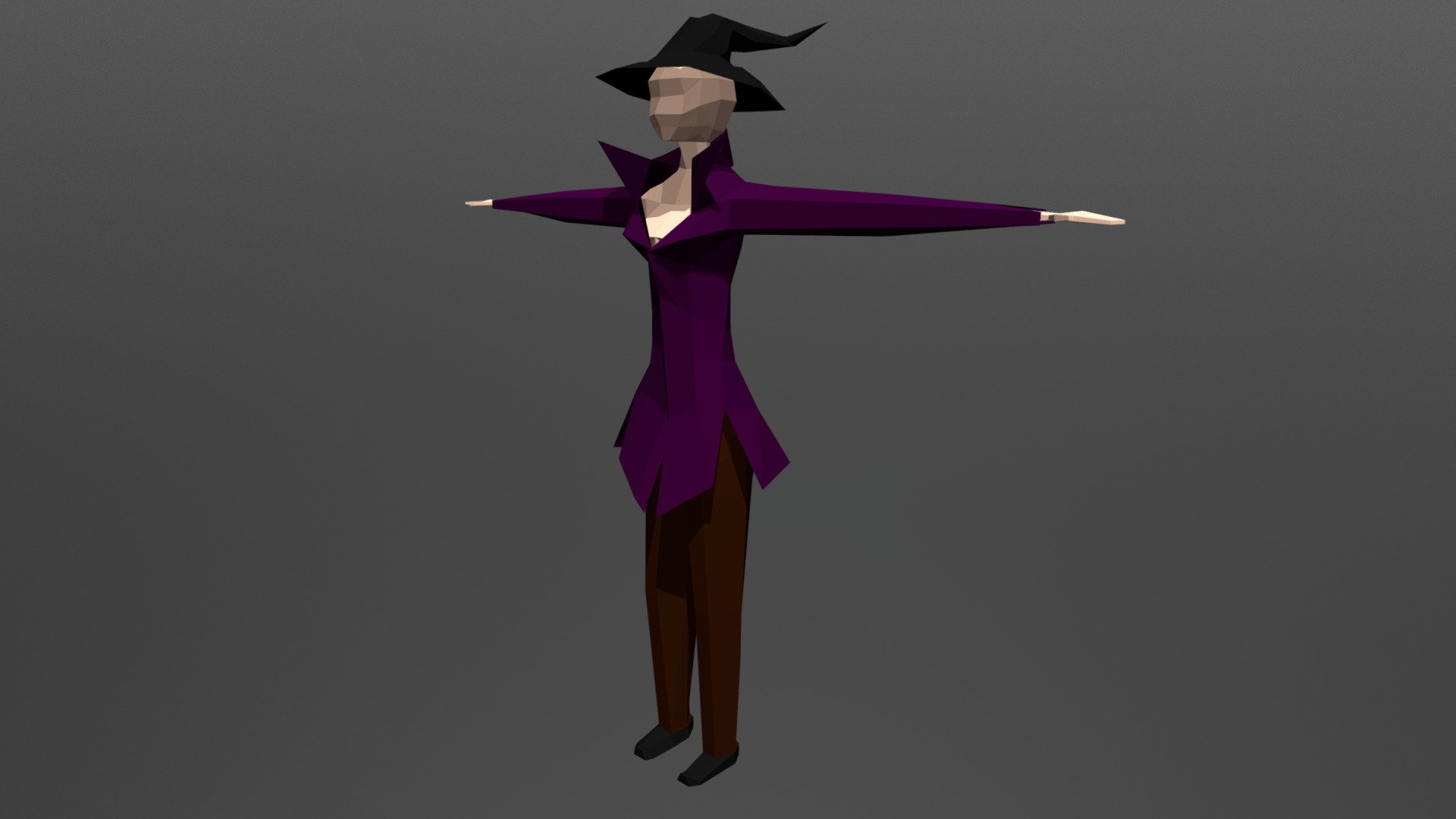 Low Poly Witch By Nika Seraphim - 3D model by pentagrams1991 [6f9abdf ...