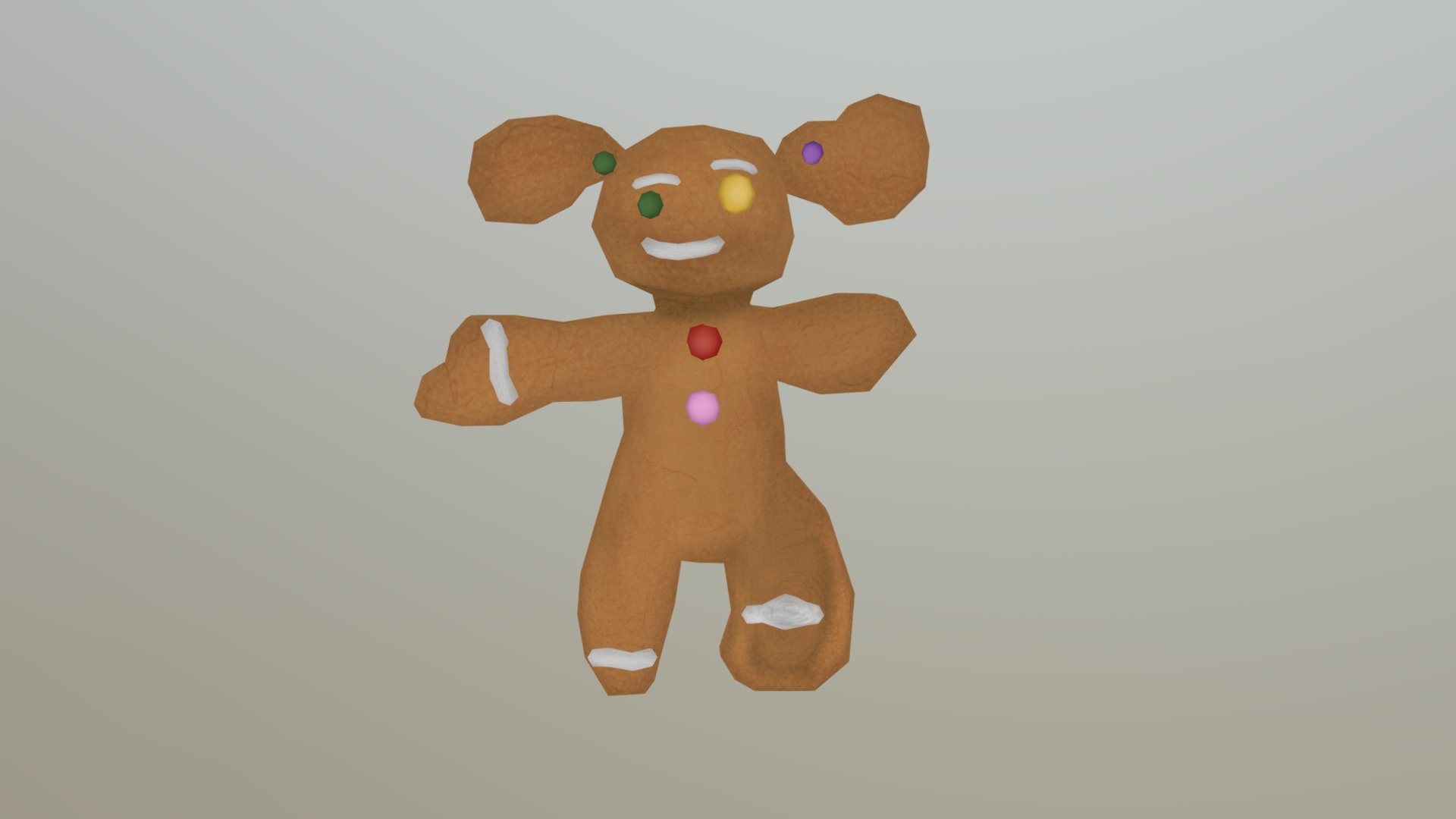 Gingerbread Girl - 3D model by Ceruleum [6f9deff] - Sketchfab