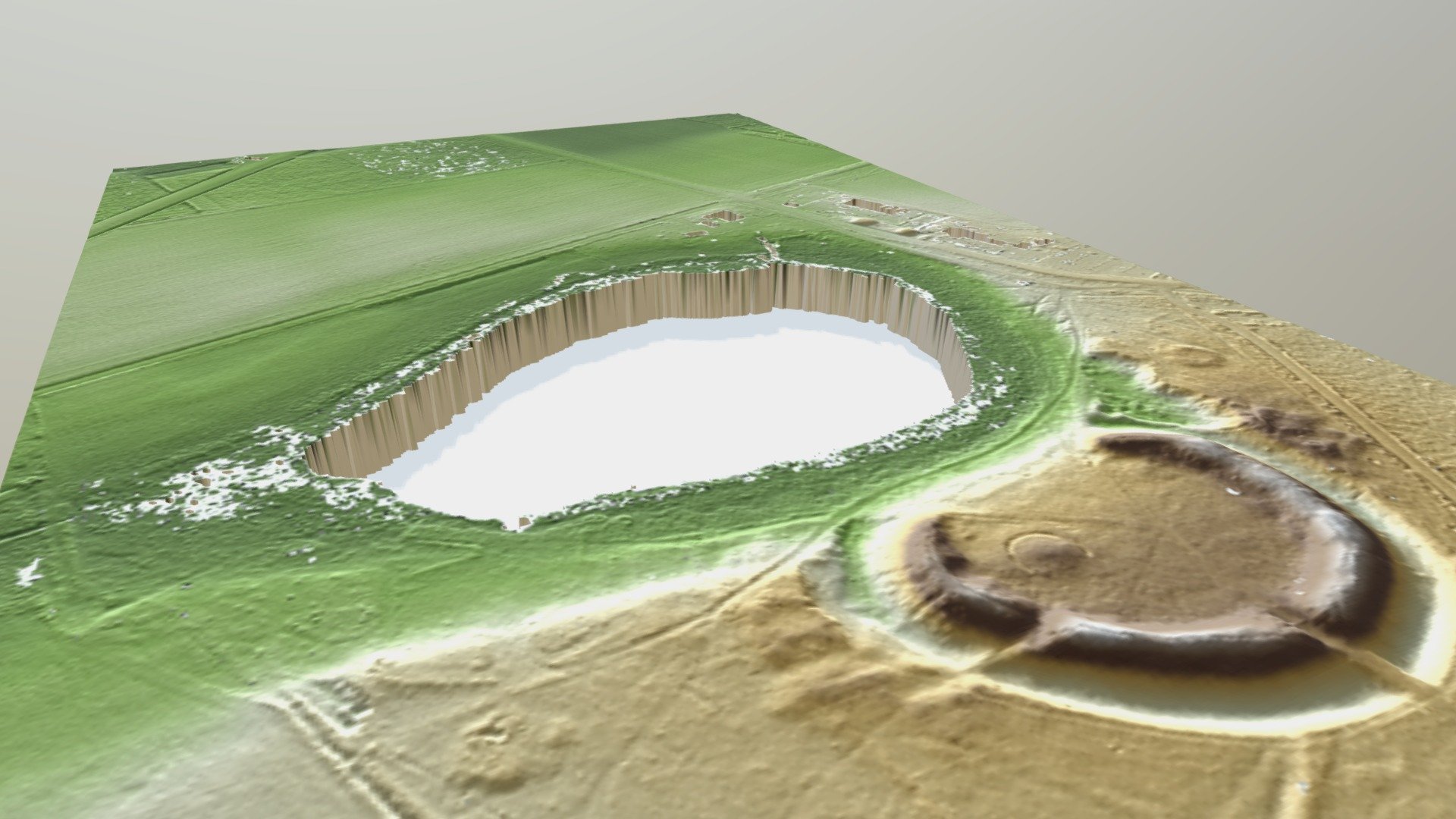 Pingo Ruin, Barrow, Circular Rampart - Uddel - 3D model by Ruud Raats ...