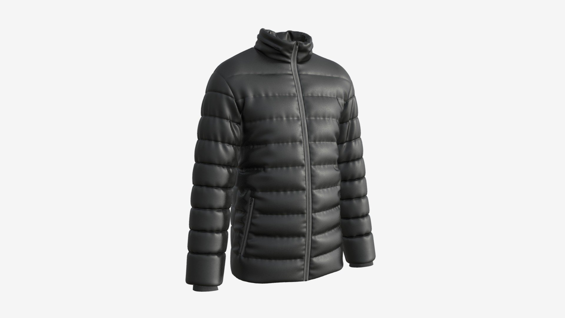 Quilted Jacket for Men Mockup Black - Buy Royalty Free 3D model by ...