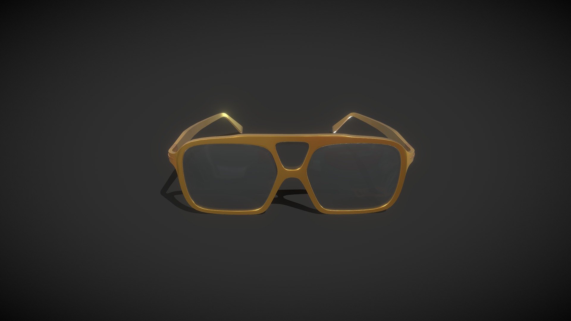 Sun Glass with Gold Frame - Buy Royalty Free 3D model by Sandeep ...