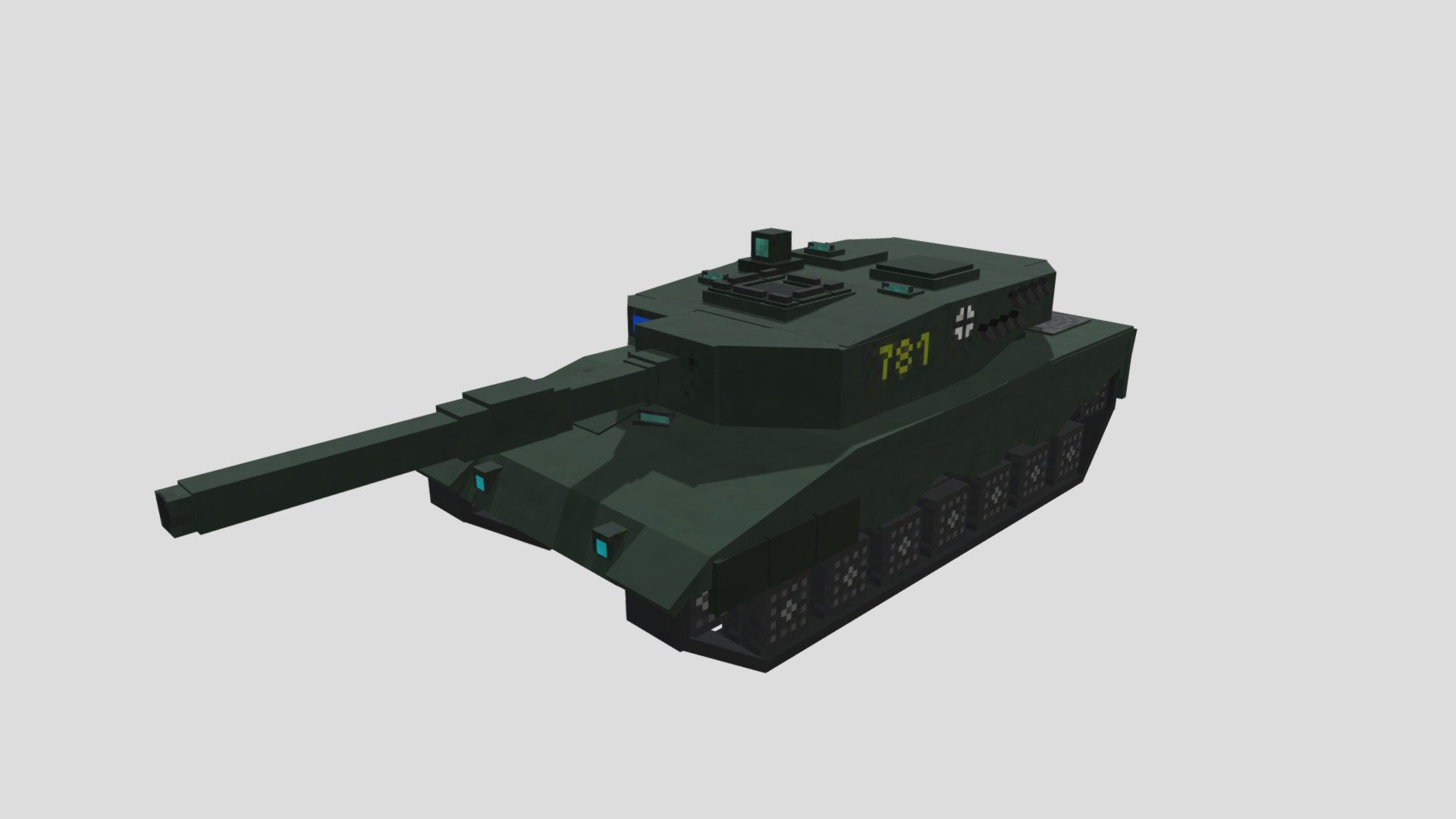 Minecraft Leopard 2A4 new version - 3D model by BartekBW (@rojdanbw) [6fabe7b] - Sketchfab