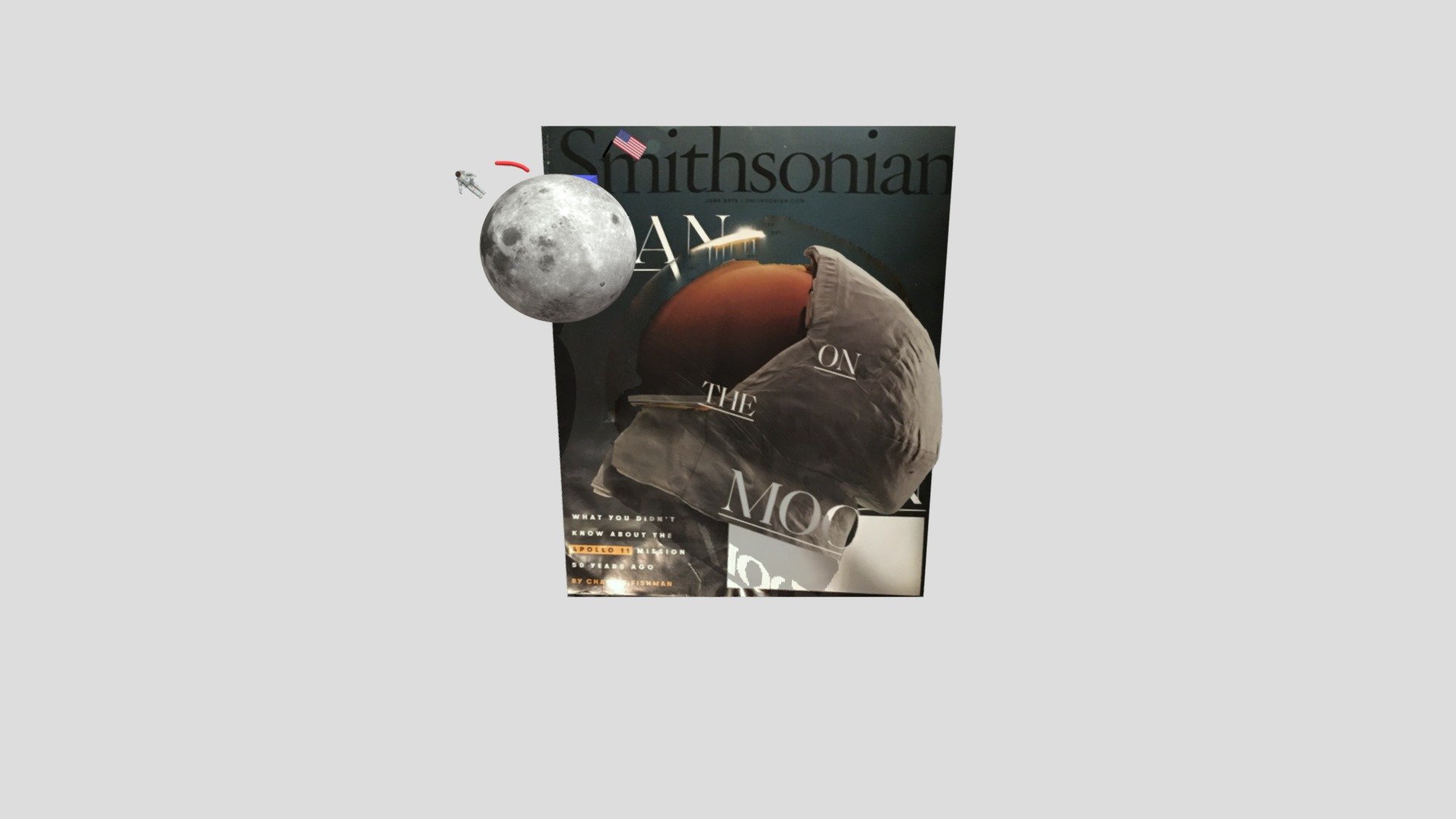 3D Apollo 11 - Moon Smithsonian Cover - Download Free 3D model by ...
