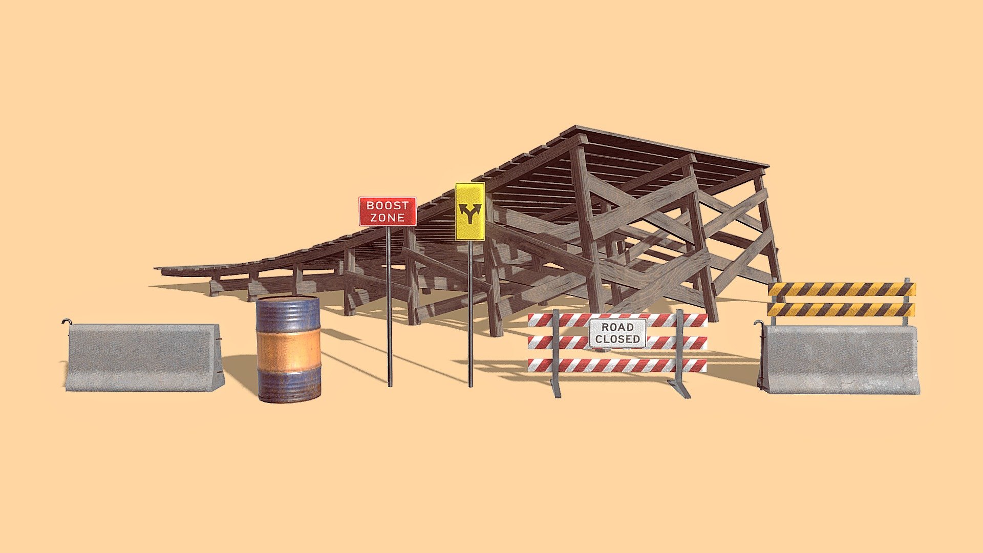 Props for Racing Game (Optimized) - Buy Royalty Free 3D model by Yurii ...