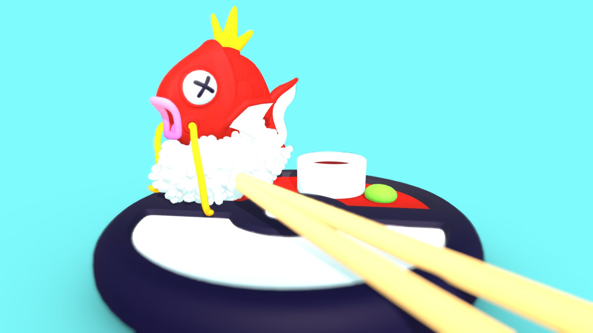 Magikarp Sushi - Pokémon Fan-Art - Download Free 3D model by Coco Jinjo ...