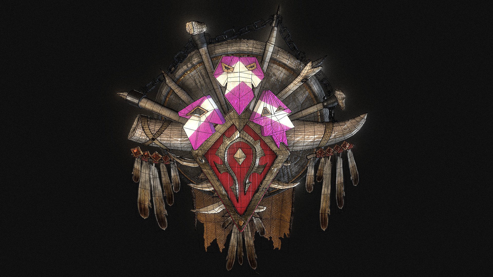 World of Warcraft - horde's shield - Buy Royalty Free 3D model by ...