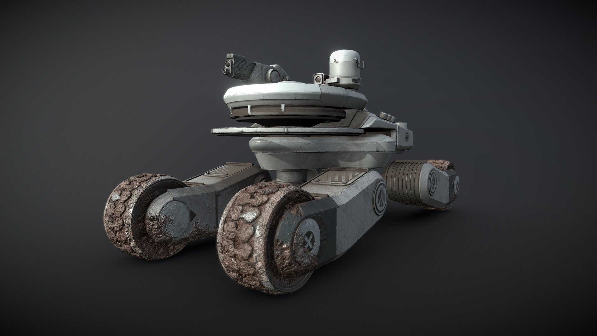 Military Wheeled Combat Drone - 3D model by krytos [6fb6d4a] - Sketchfab