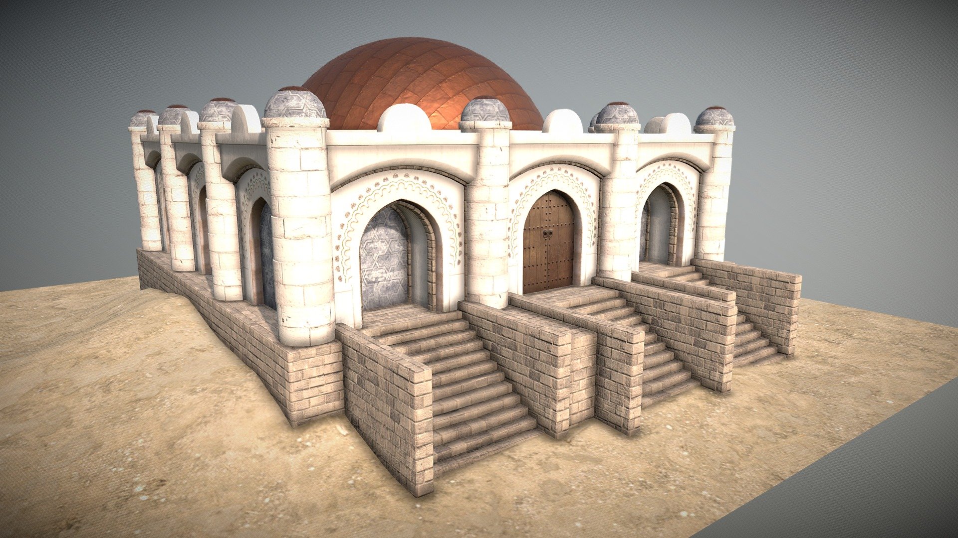 Fantasy temple 01 - Buy Royalty Free 3D model by filthycent [6fb70c5] - Sketchfab Store