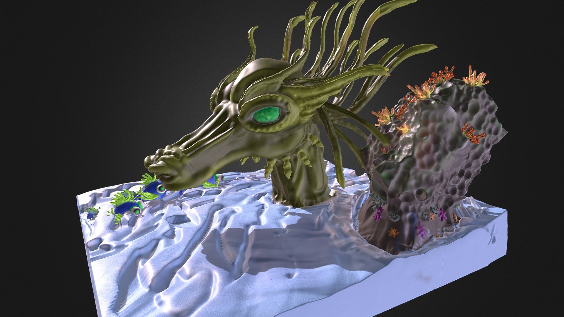 Sea Serpent - 3D model by blanche.ballard [6fb7e5a] - Sketchfab