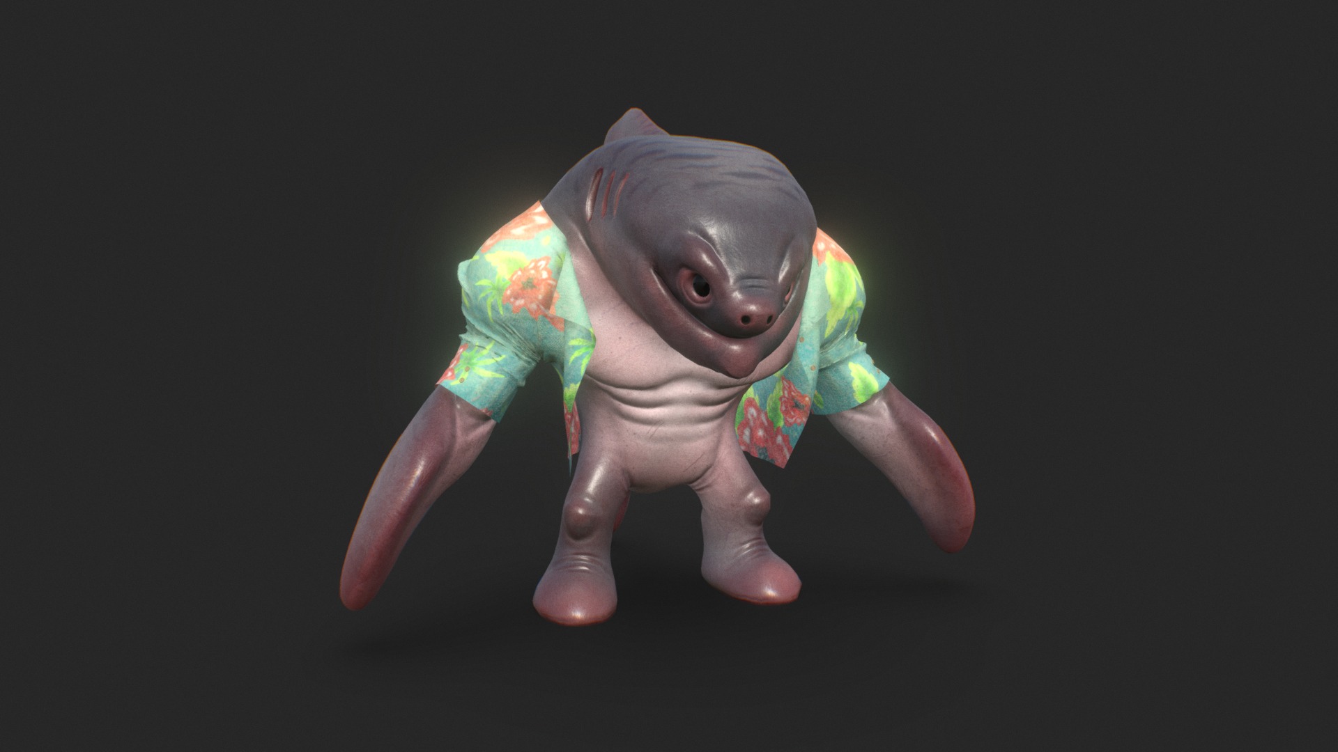 Shark bro - 3D model by cartoongator [6fb800f] - Sketchfab