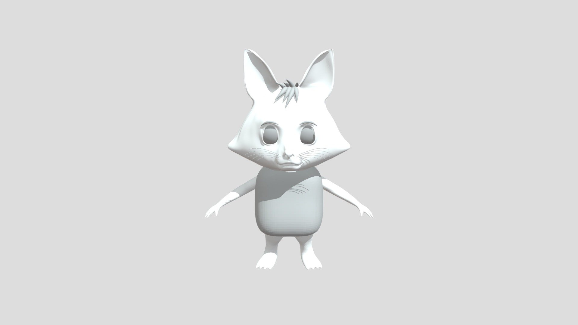 Fuzzy the Possum - 3D model by Heeji (@halvinyiu) [6fbd058] - Sketchfab