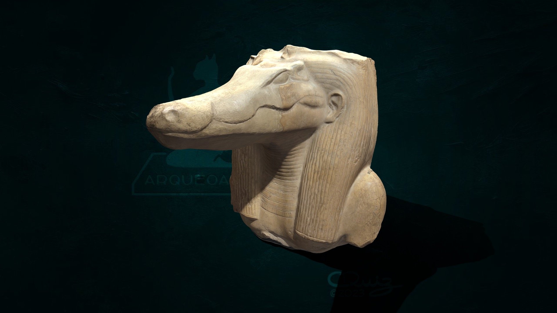 Head of the God Sobek [Ashmolean Museum] - 3D model by Arqueoartis ...