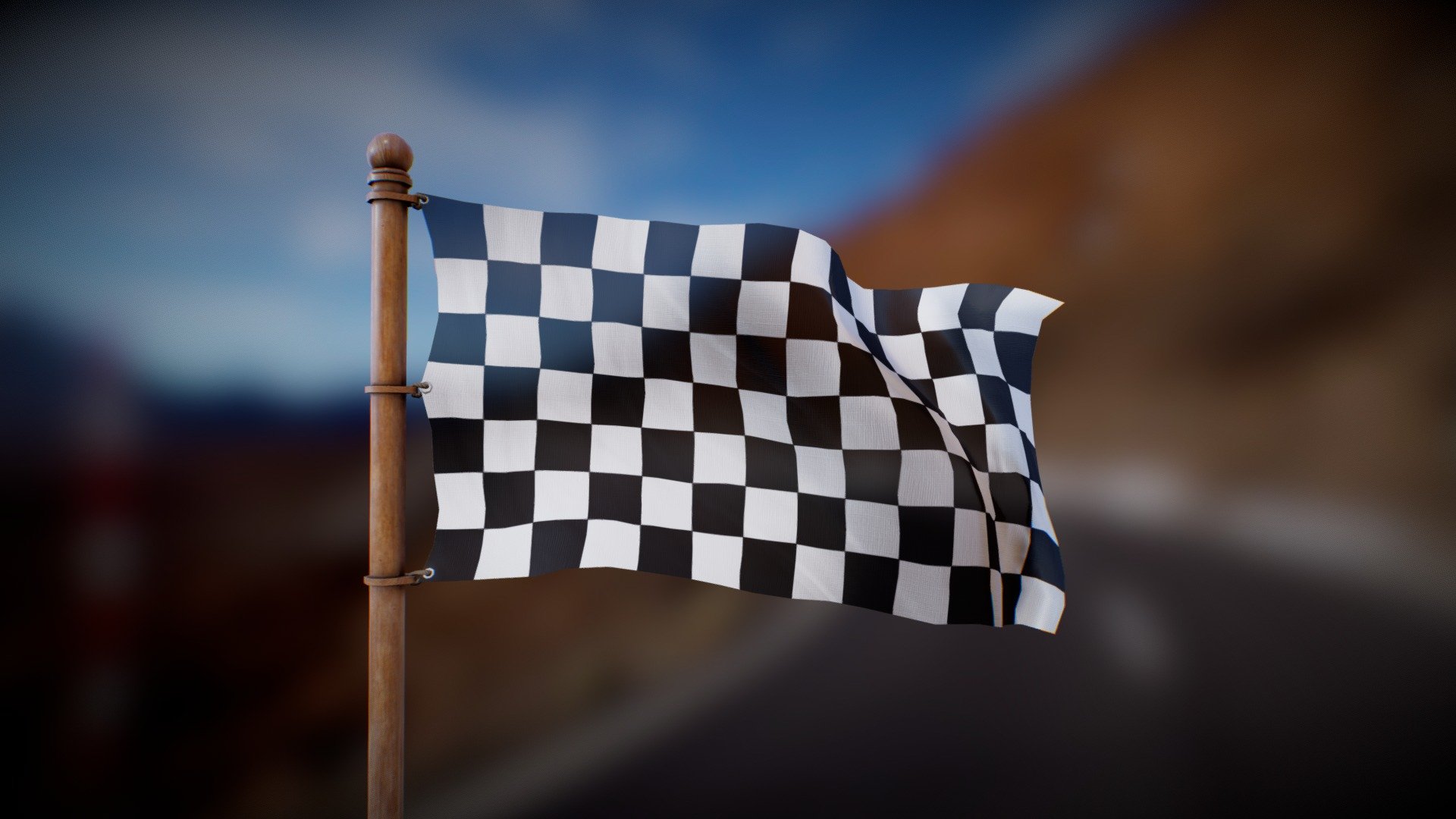 Racing Flag - Wind Animated Loop - Buy Royalty Free 3D model by Deftroy ...
