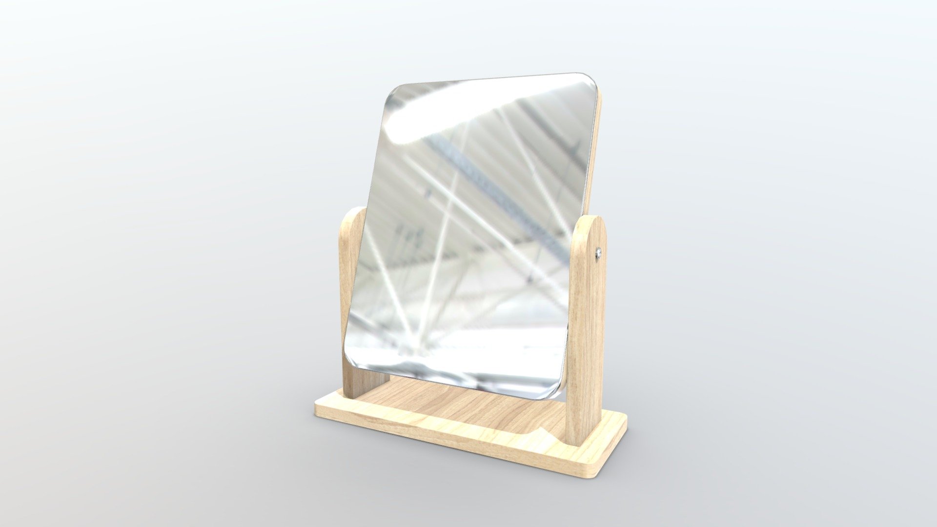 Classic Wood Desk Mirror Solid Wood - Buy Royalty Free 3D model by ...