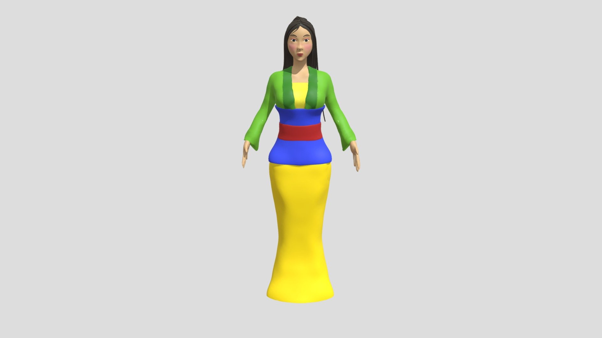 Princess Mulan - 3D model by erlina.wu (@erlin.wu) [6fc8edd] - Sketchfab