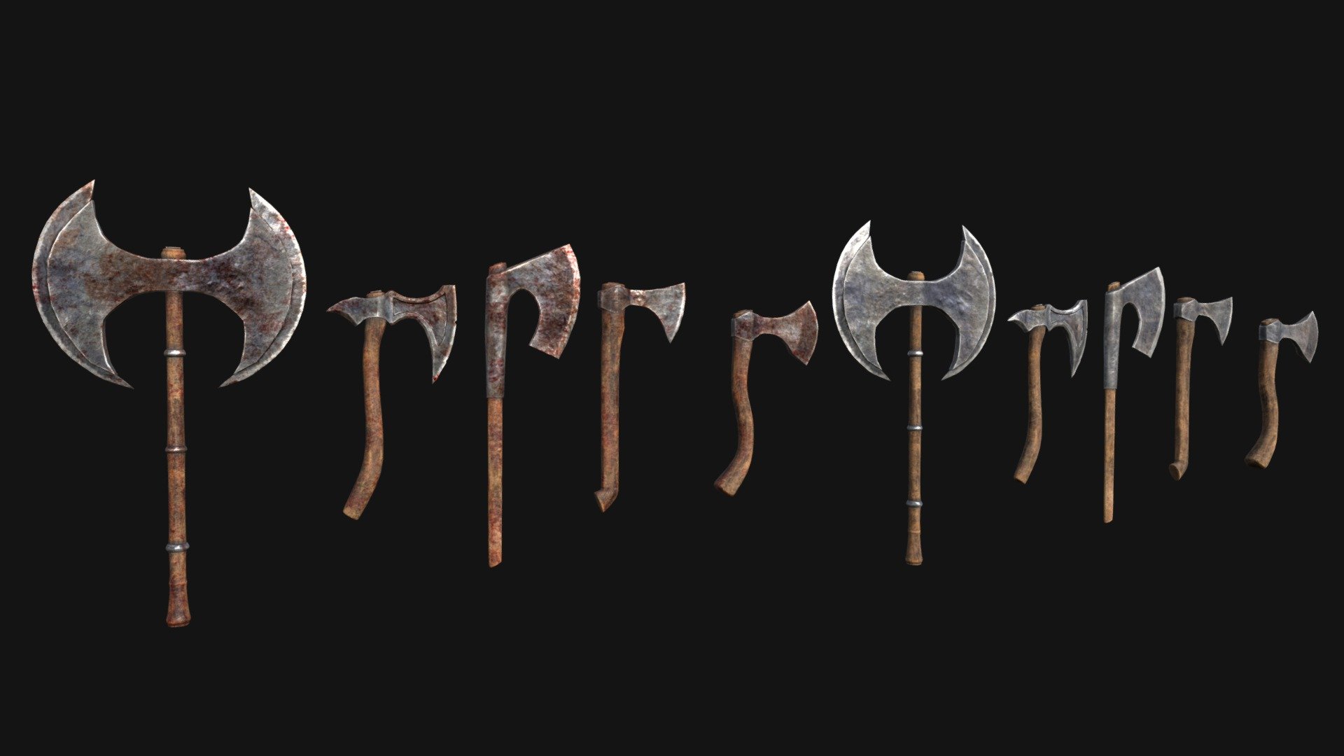 Medieval Axe Kit - Buy Royalty Free 3D model by Clockwork Creations ...