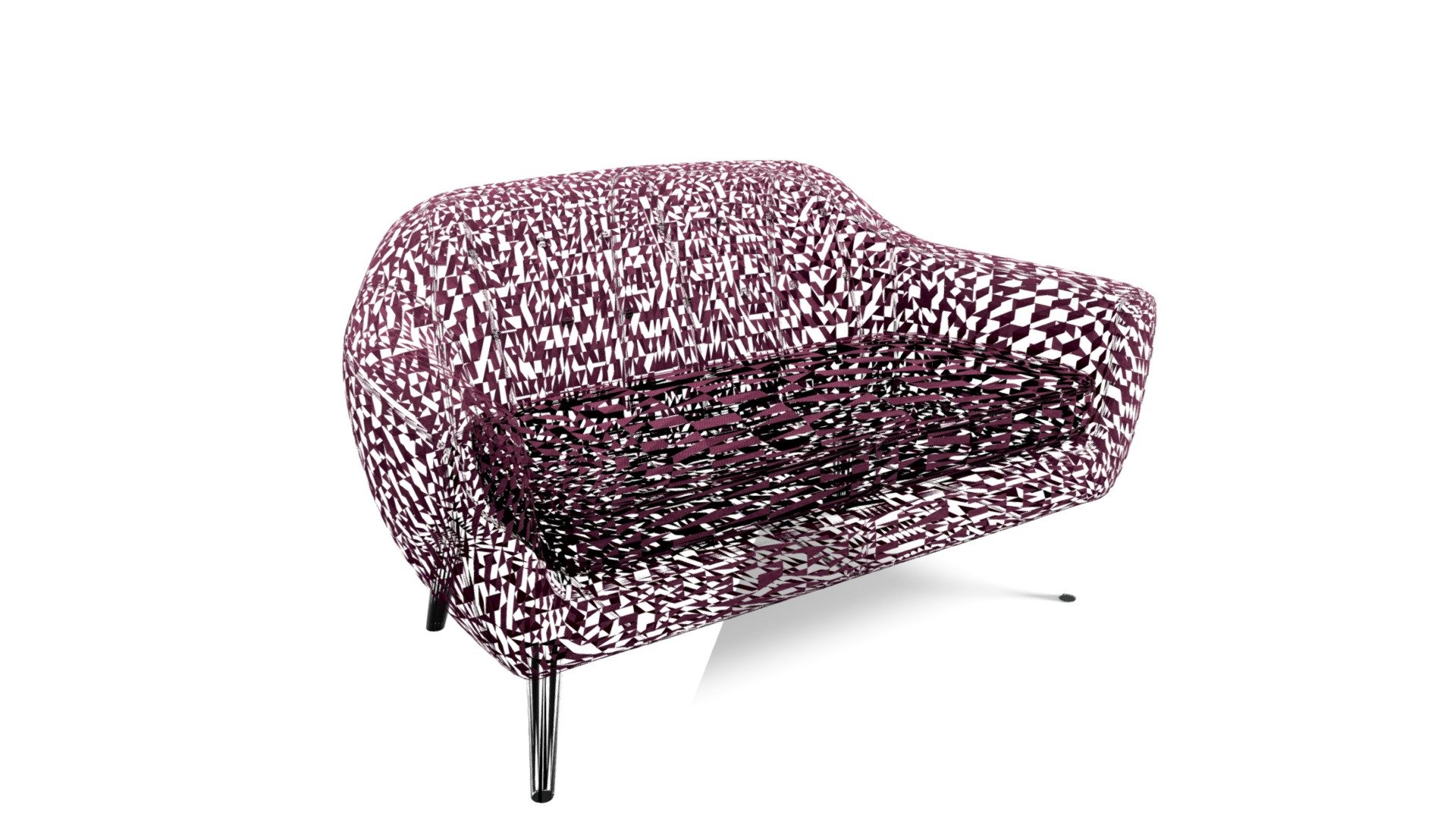 Ritchie 2 Seater Sofa, Plum Purple - Download Free 3D model by MADE.COM ...