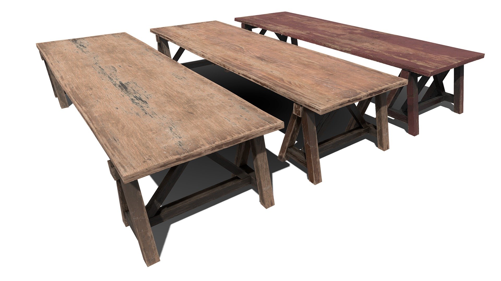 Long Wood Tables - Buy Royalty Free 3D model by Studio Lab (@studiolab ...