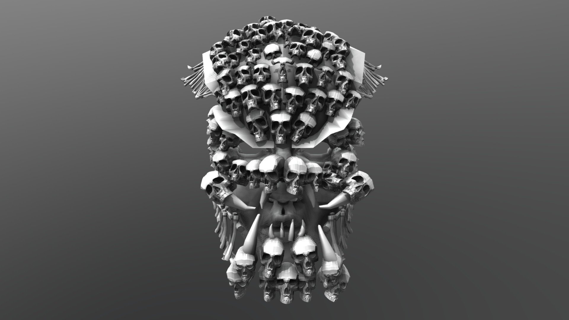"The Predator" Skull Mask, Work in Progress - 3D model by afriedlander ...
