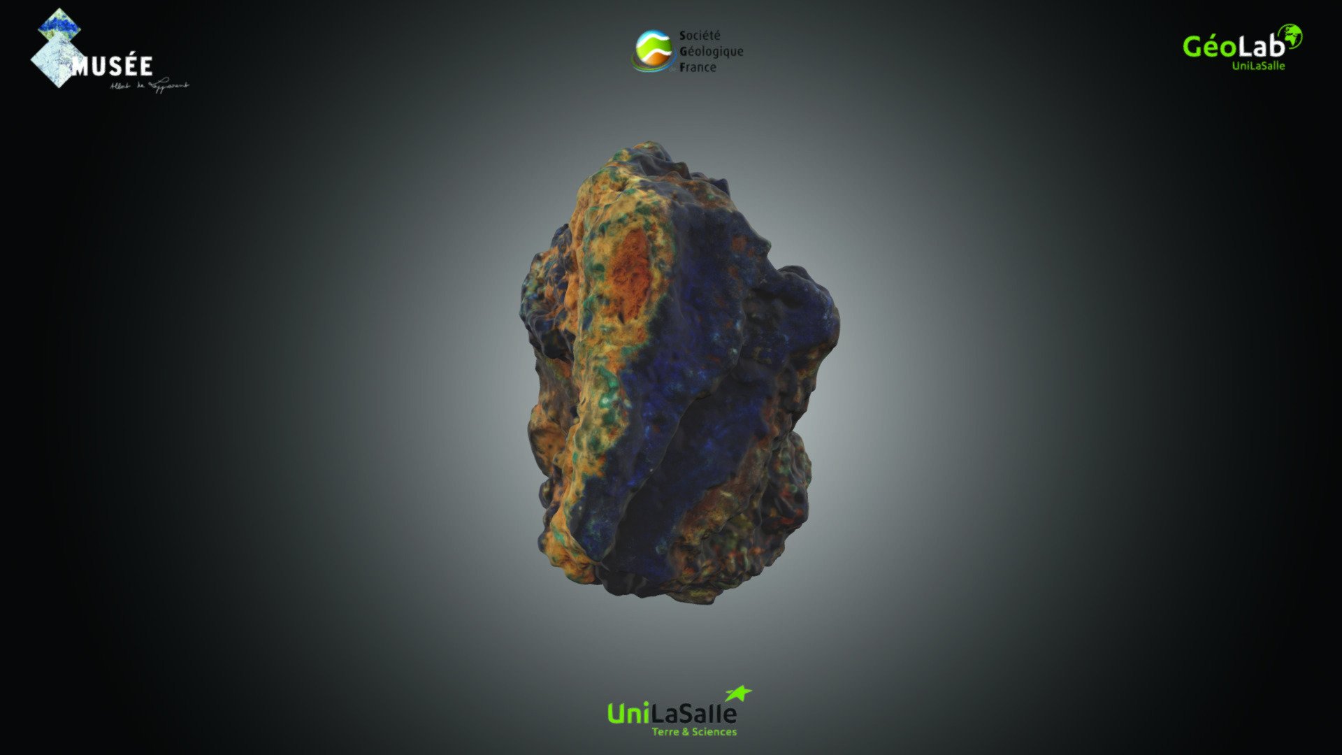 Mineral - Azurite - Download Free 3D model by Société Géologique de ...