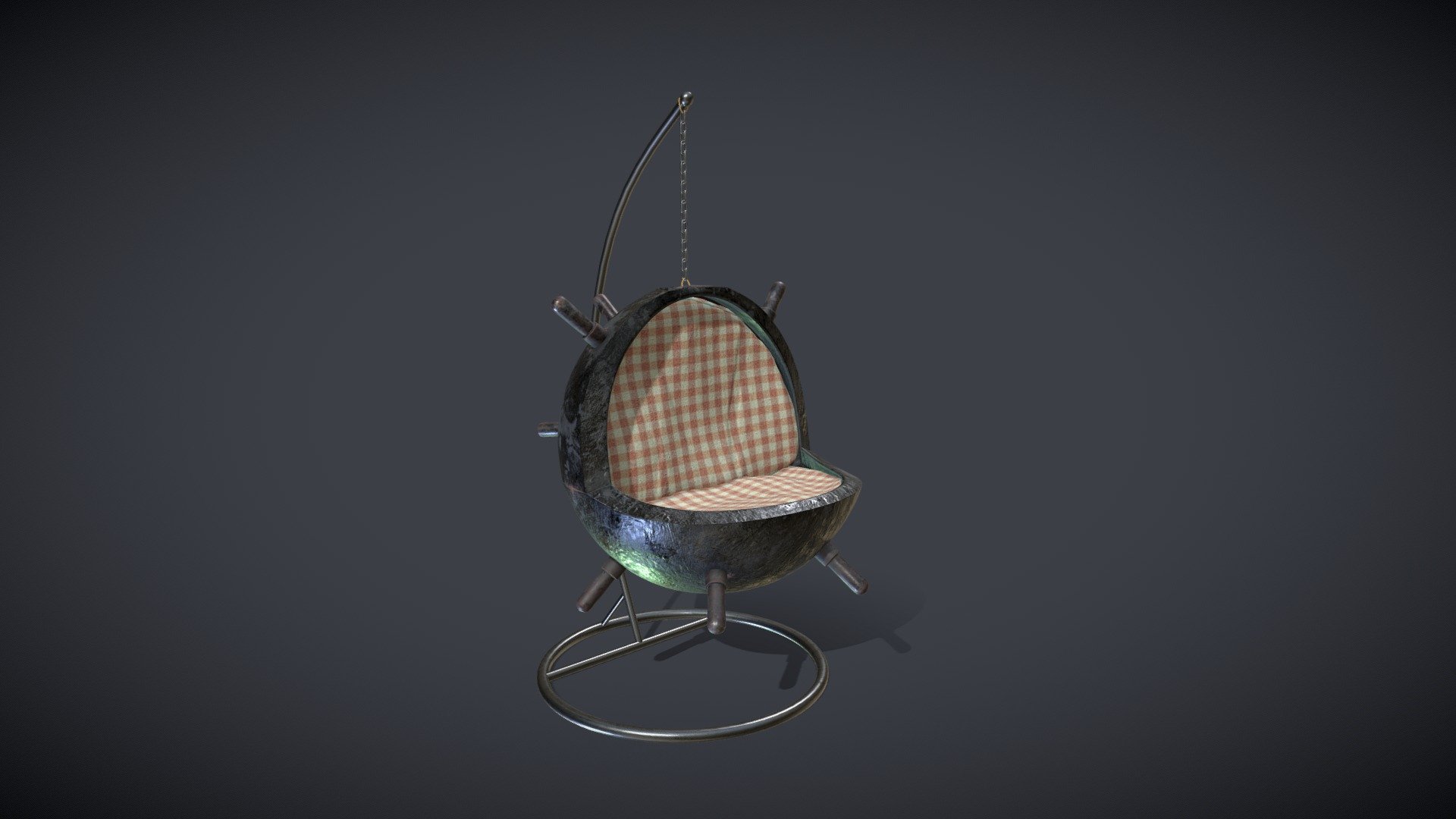 Naval mine like hanging chair - Download Free 3D model by Noémie ...