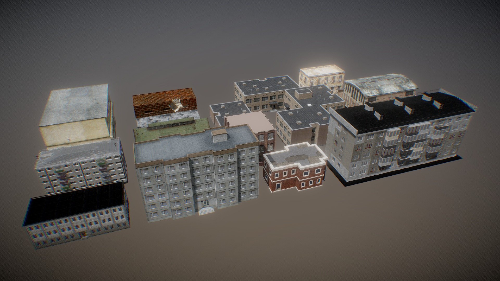 Realistic Buildings 3D Assets Pack - 3D model by Prince Obrymec ...
