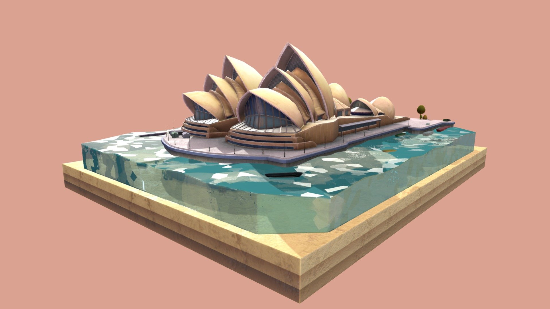 Sydney Opera House - 3D model by thiezubu [6ff84a0] - Sketchfab
