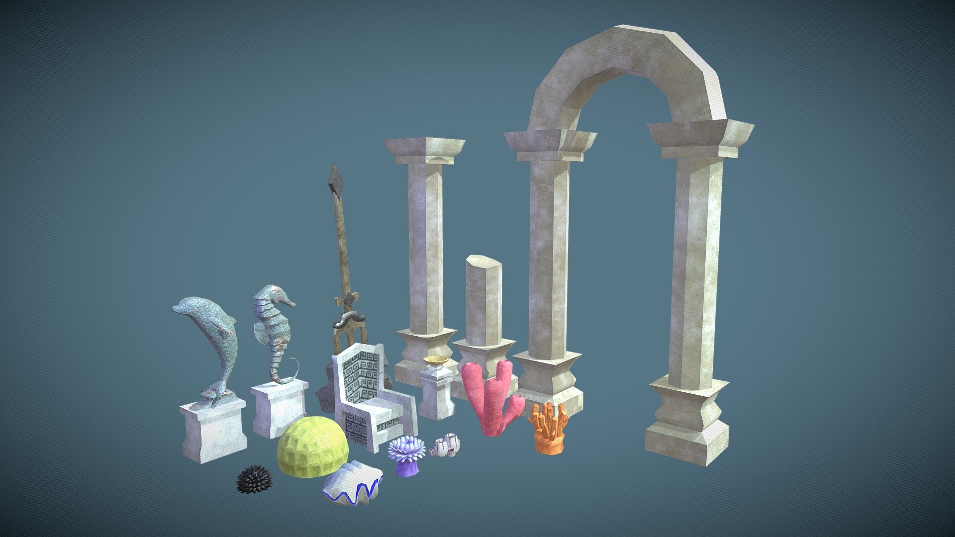 Underwater Asset Pack - 3D model by conventionalmenace [6ffb411 ...