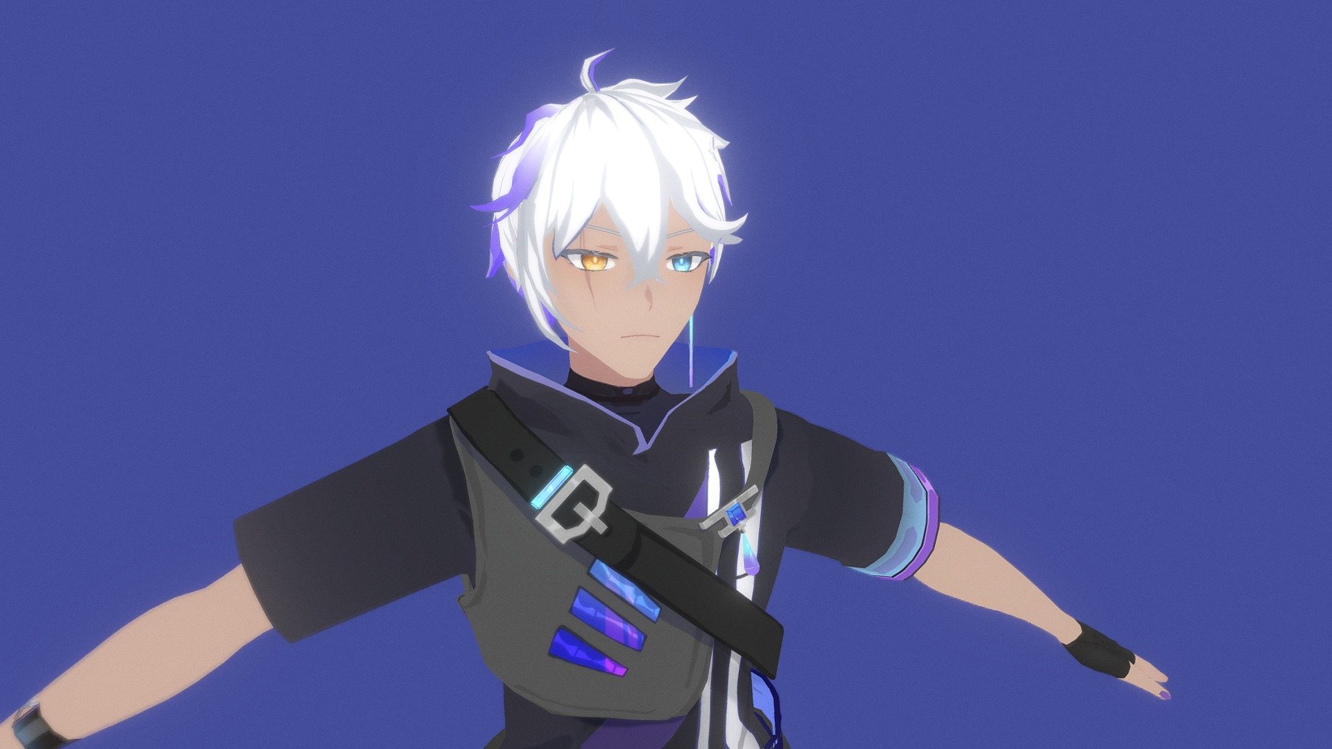 cyberpunk character-B - 3D model by batata (@i55121127) [6ffb606 ...