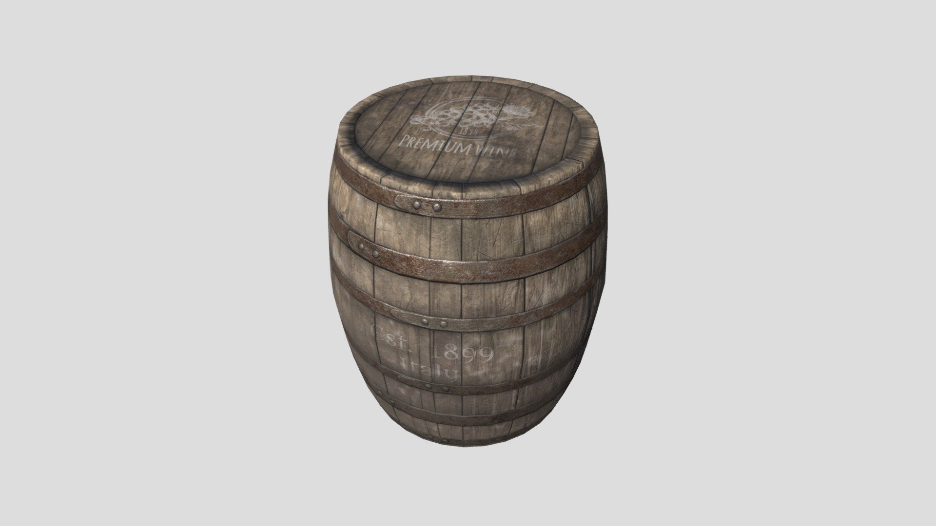 Old wine barrel - Download Free 3D model by irina soldatova ...
