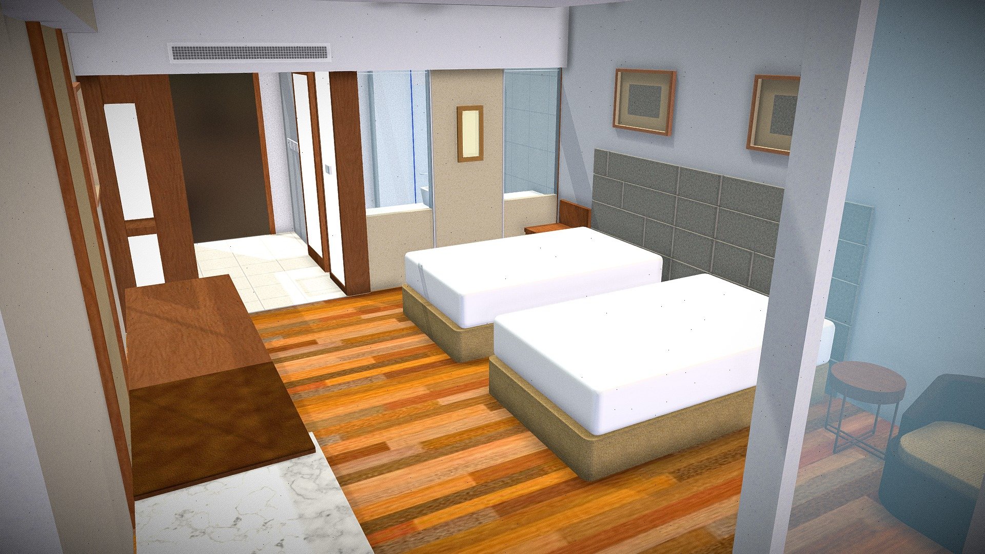 酒店房间布局 - Hotel room layout - Download Free 3D model by MrdT (@mrdt.club ...