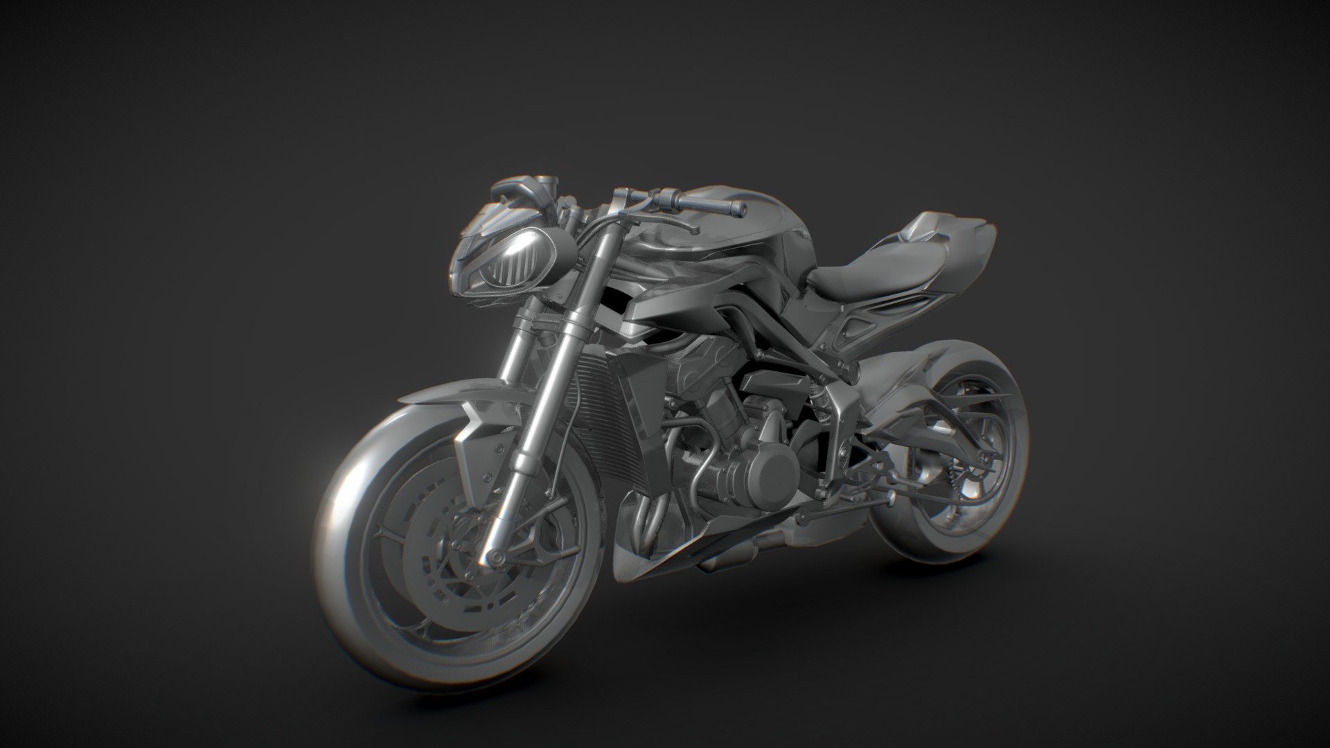 HighPoly Street Triple Motorcycle - 3D model by carl.nelson [700444a ...