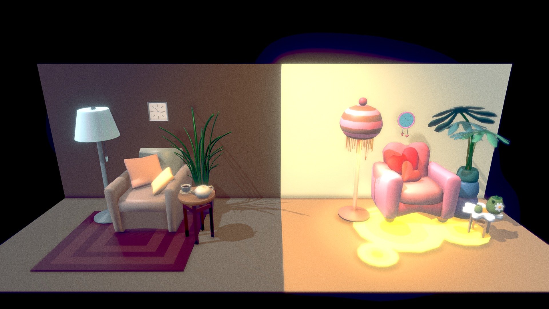 cute\classy livingroom - Download Free 3D model by mariiyka (@marimor ...