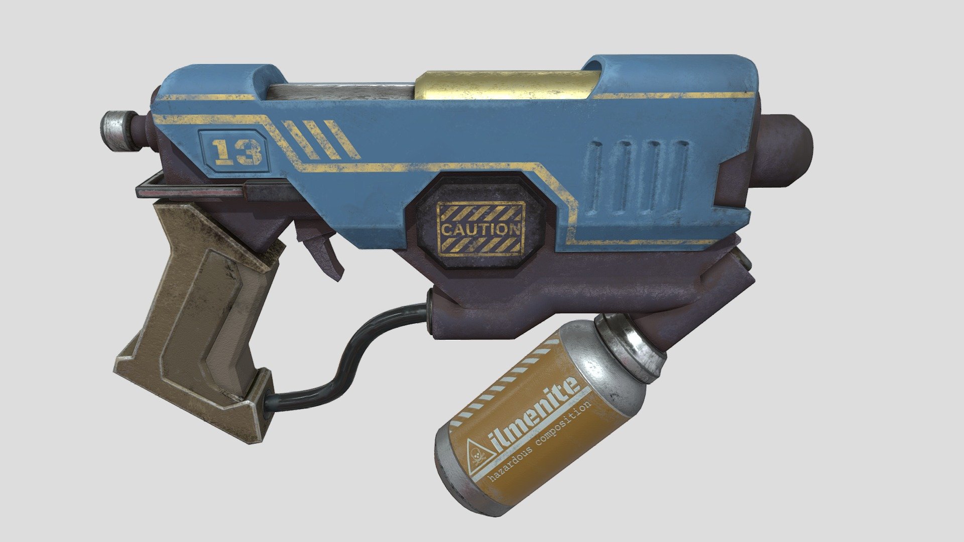 lowpoly semi-realistic pistol gameready - 3D model by Lirika (@Lirikaa ...