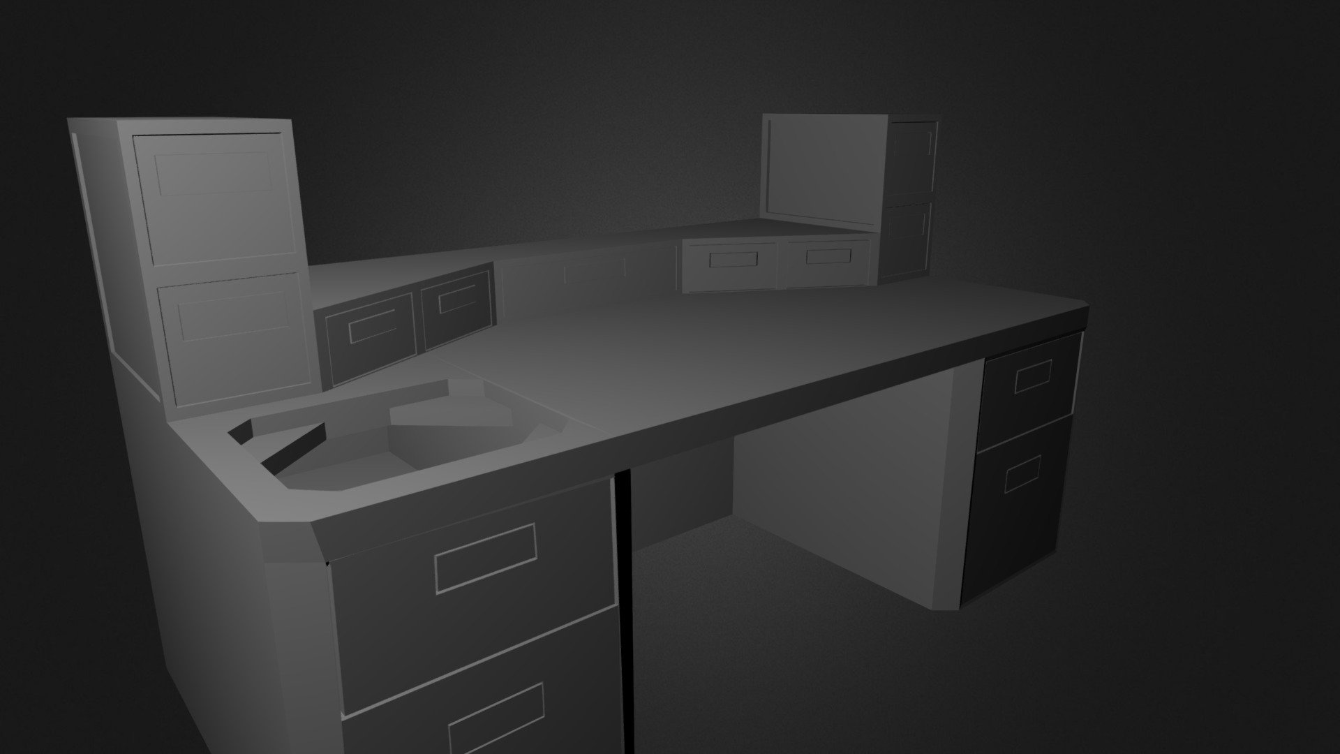 Computer Desk - 3D model by Ulysses (@daney098) [700a14f] - Sketchfab